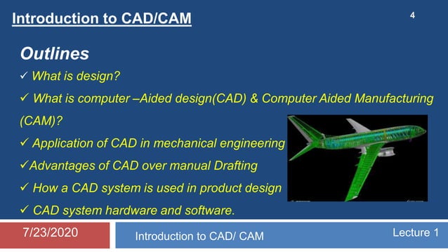 CAD/CAM Lecture #1 | PPTX