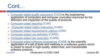 CAD/CAM Lecture #2 | PPT