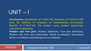 CAD/CAM Lecture #2 | PPT
