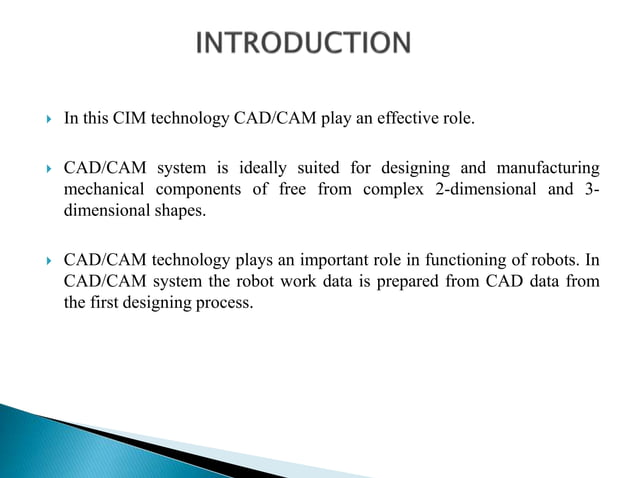 Cad cam ppt | PPTX | Computer Peripherals | Computing