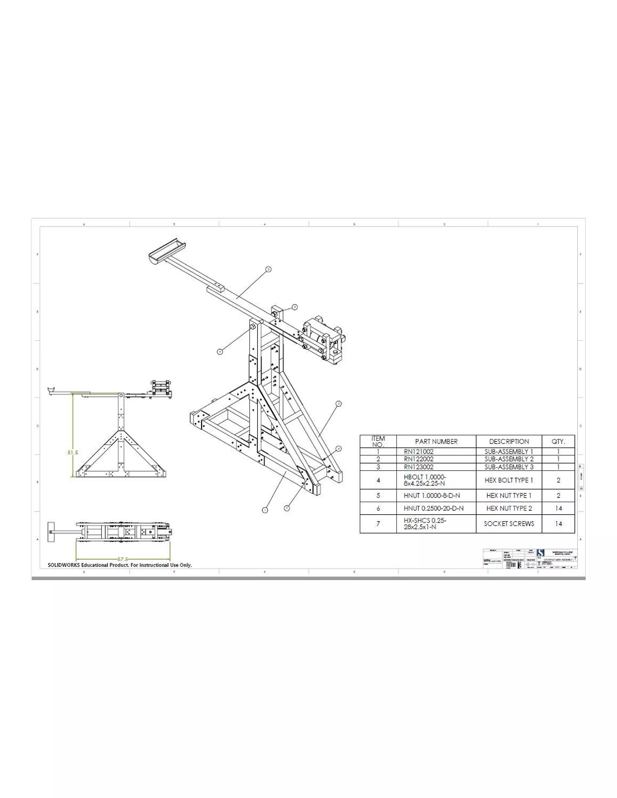 CAD/CAM Project - Catapult | PDF