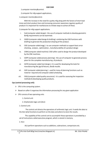 Cad cam unit i [pls vis it our blog sres11meches] | DOC