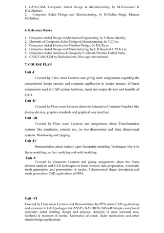 Cad course | DOC | Computing | Technology & Computing