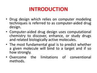 Cadd - Computer Aided Drug Design | PPTX | Chemistry | Science