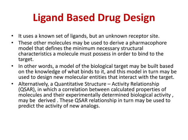 Cadd Computer Aided Drug Design Pptx Chemistry Science