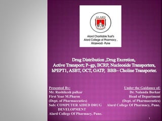 Drug Distribution ,Drug Excretion, Active Transport; P–gp, BCRP ...