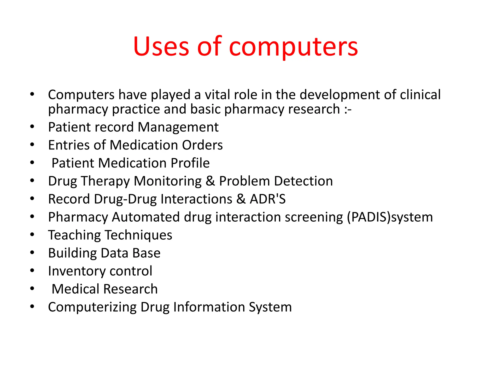 Evolution of Computers in Pharmaceutical Research and Development: A ...