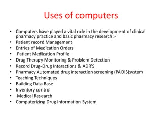 Evolution of Computers in Pharmaceutical Research and Development: A ...