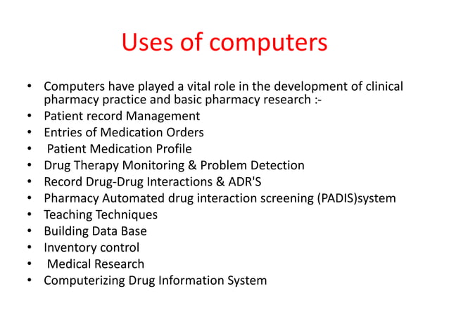Evolution of Computers in Pharmaceutical Research and Development: A ...