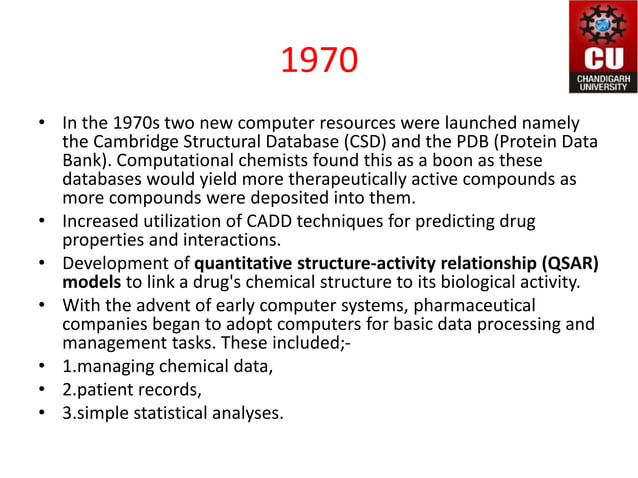 Evolution of Computers in Pharmaceutical Research and Development: A ...