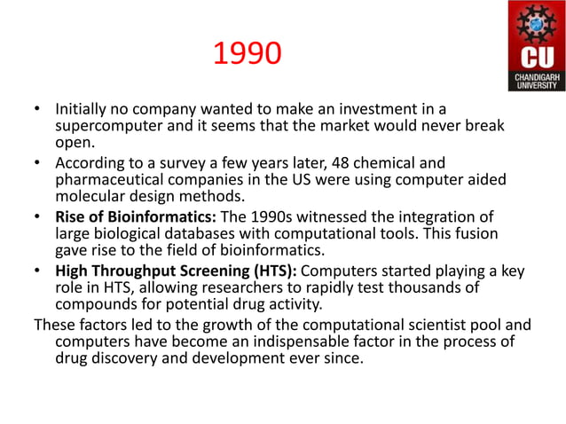 Evolution of Computers in Pharmaceutical Research and Development: A ...