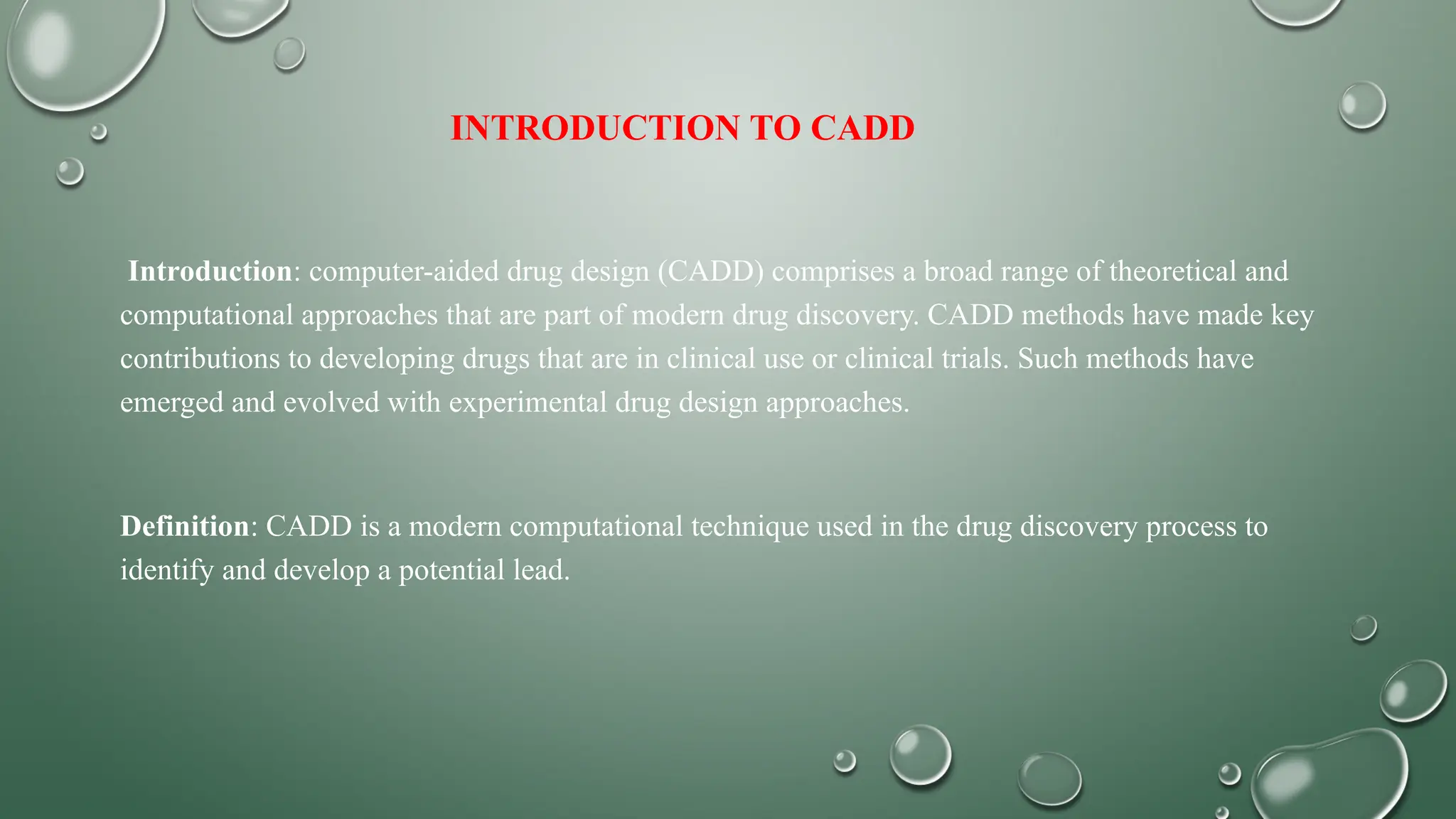 CADD and molecular docking overview.pptx
