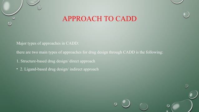 CADD and molecular docking overview.pptx | Chemistry | Science