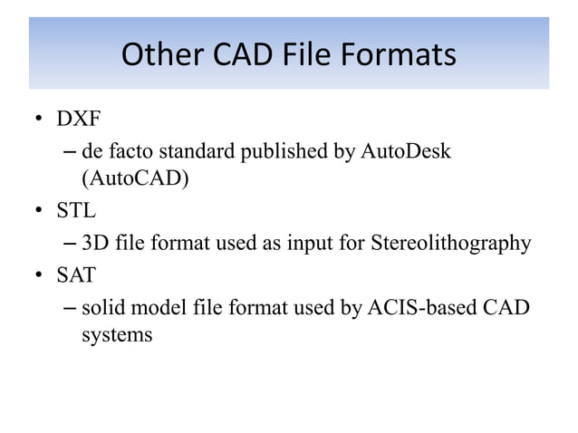 CAD Data Exchange format used in industry | PDF