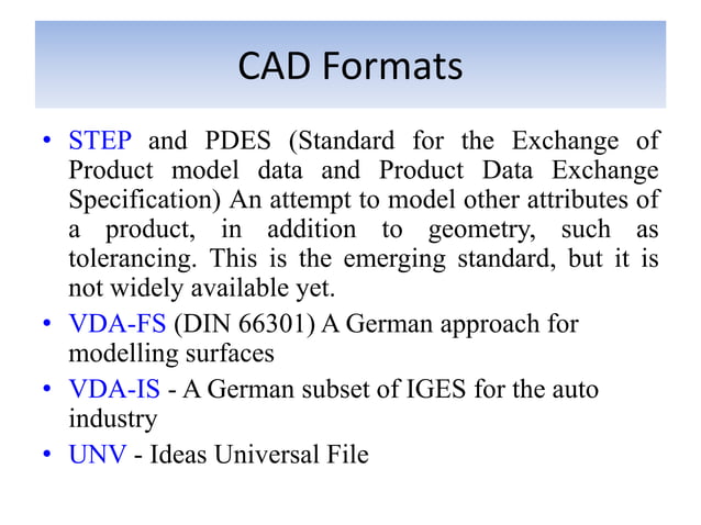 CAD Data Exchange format used in industry | PDF