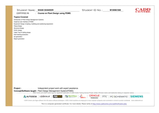 Plant Design and Management systems(PDMS) caddcentre_certificate.pdf