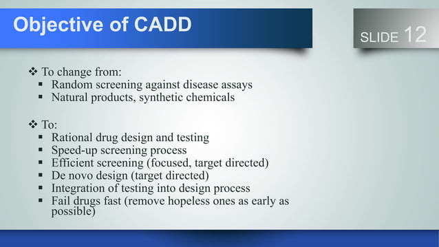 Computer aided drug design(CADD) | PPTX