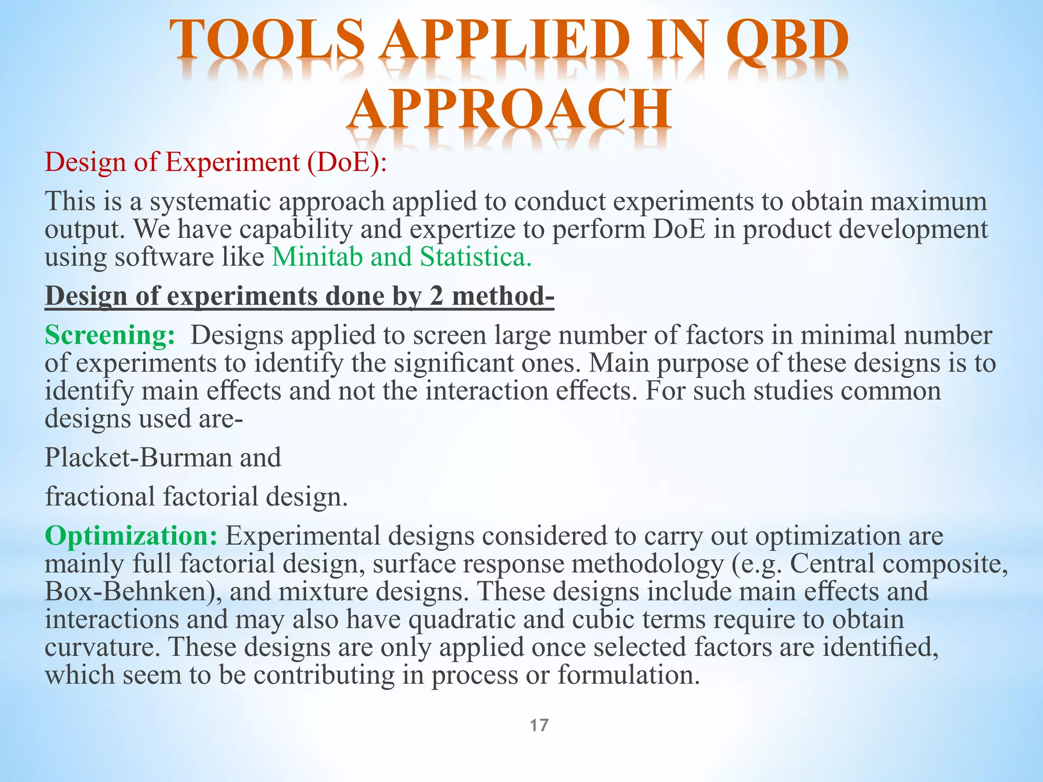 Quality by design in pharmaceutical development | PPTX