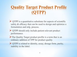 Quality by design in pharmaceutical development | PPTX