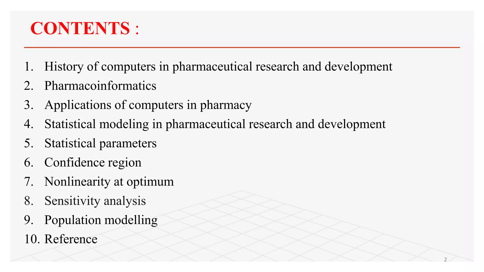 COMPUTERS IN PHARMACEUTICAL DEVELOPMENT | PPTX