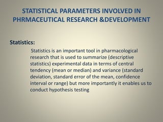 STATISTICAL PARAMETERS | PPTX