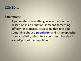 STATISTICAL PARAMETERS | PPTX