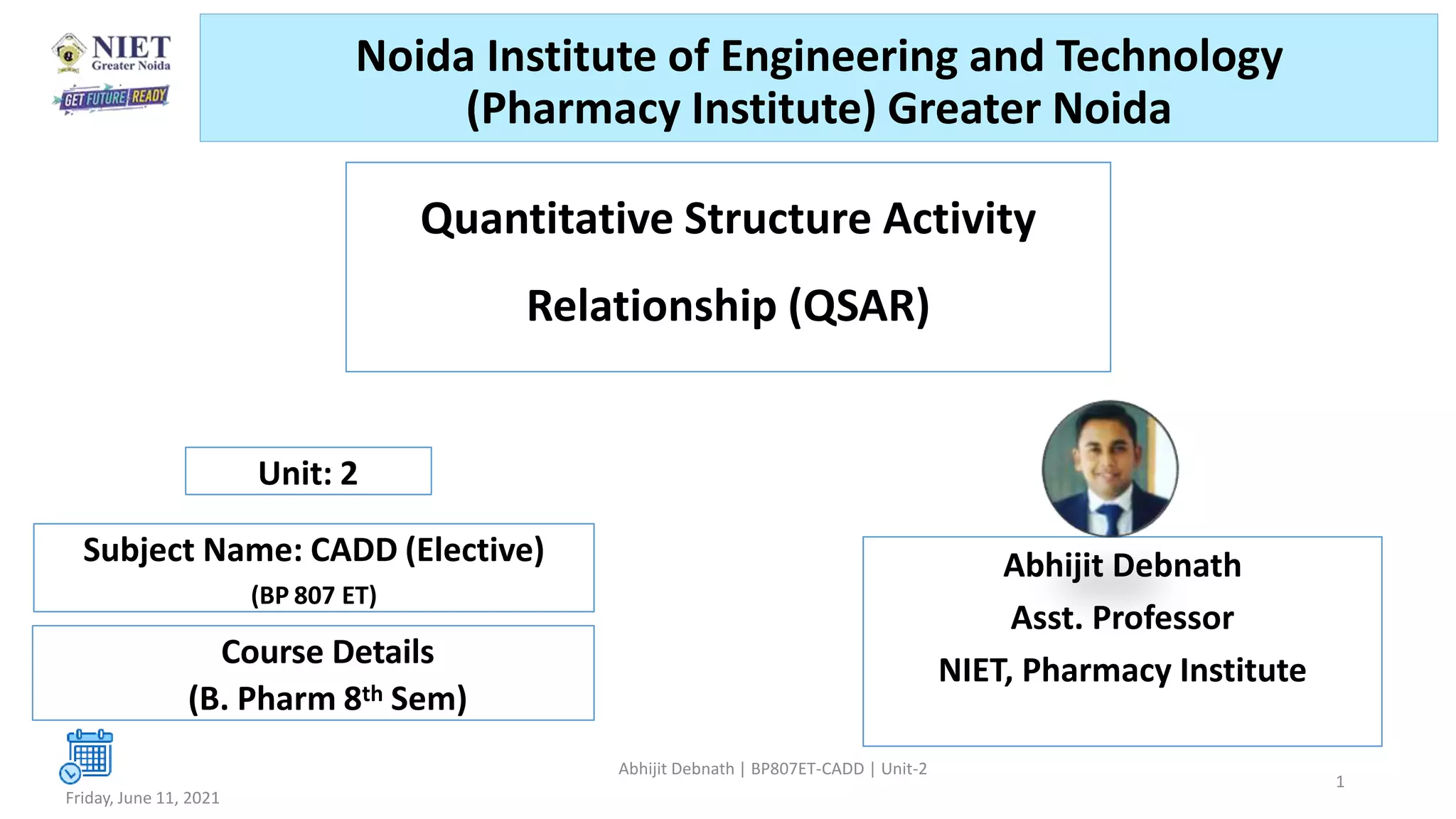 Quantitative Structure Activity Relationship Qsar Pptx