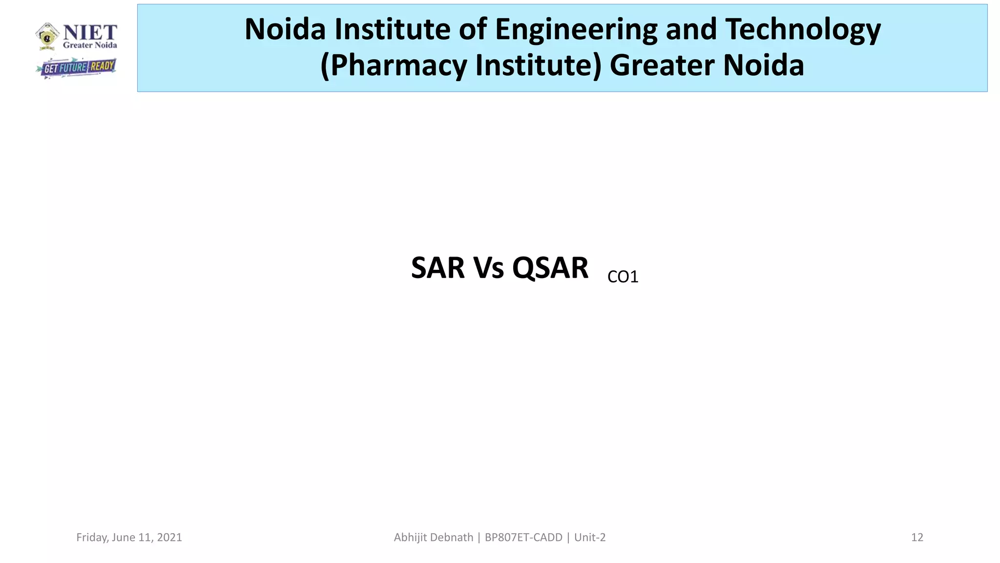 Quantitative Structure Activity Relationship (QSAR) | PPTX