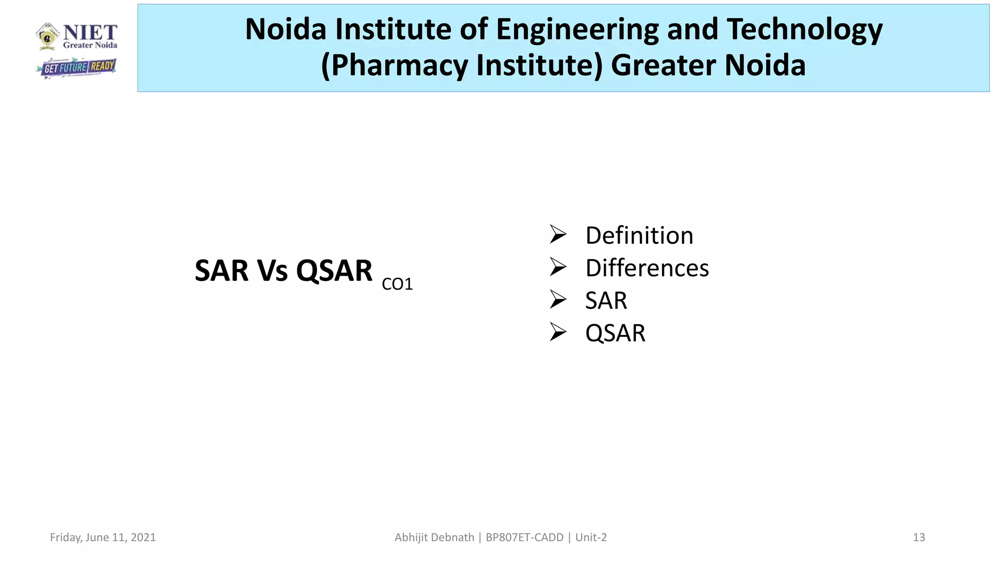 Quantitative Structure Activity Relationship (QSAR) | PPTX