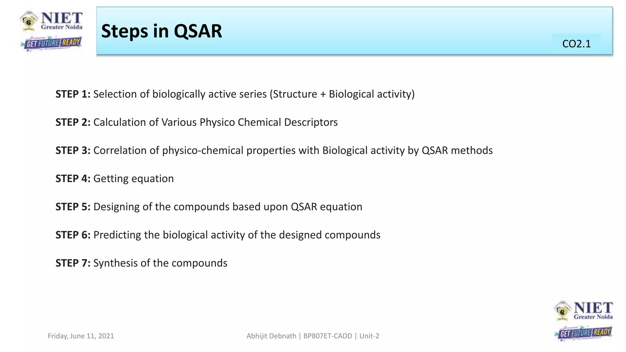 Quantitative Structure Activity Relationship (QSAR) | PPTX