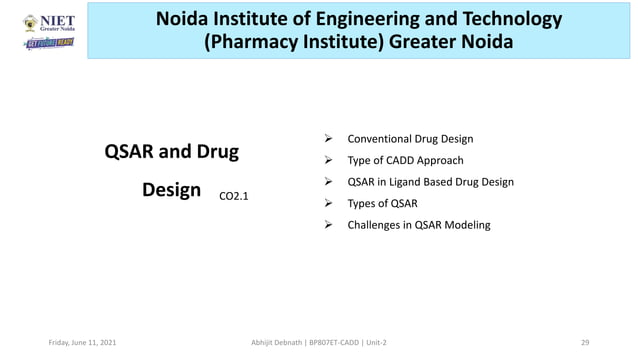 Quantitative Structure Activity Relationship (QSAR) | PPTX