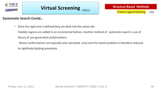 Molecular Modeling and virtual screening techniques | PPTX