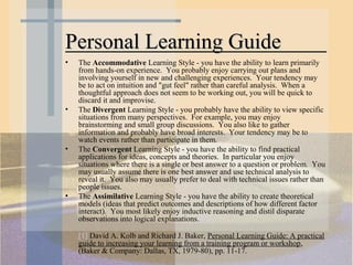 CADE 2003 - Effects of Different Learning Styles in eLearning ...