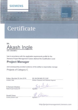 PM Certificate Cat C ABI | PDF