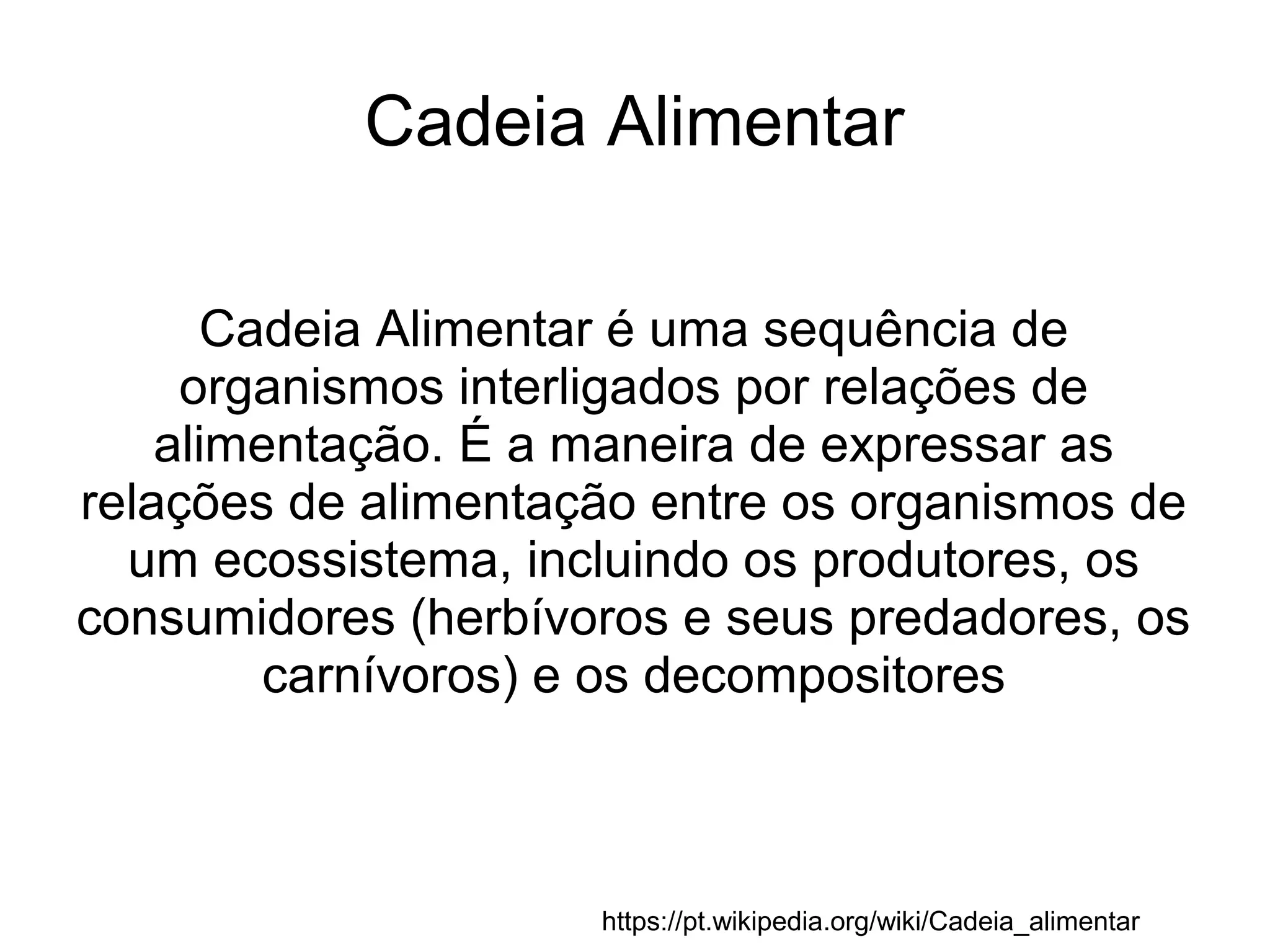 Cadeia alimentar | PPT