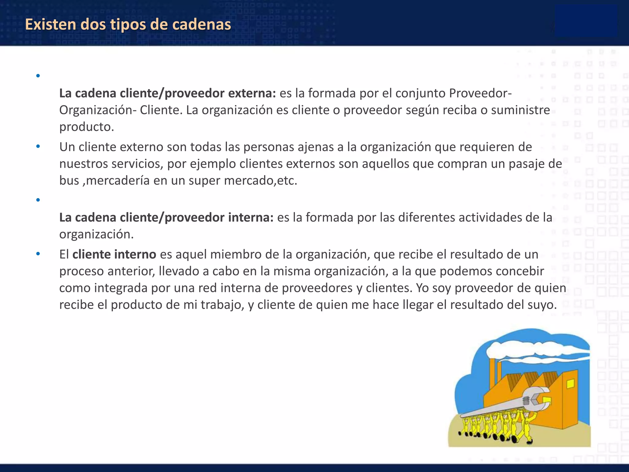 Cadena cliente proveedor | PPTX