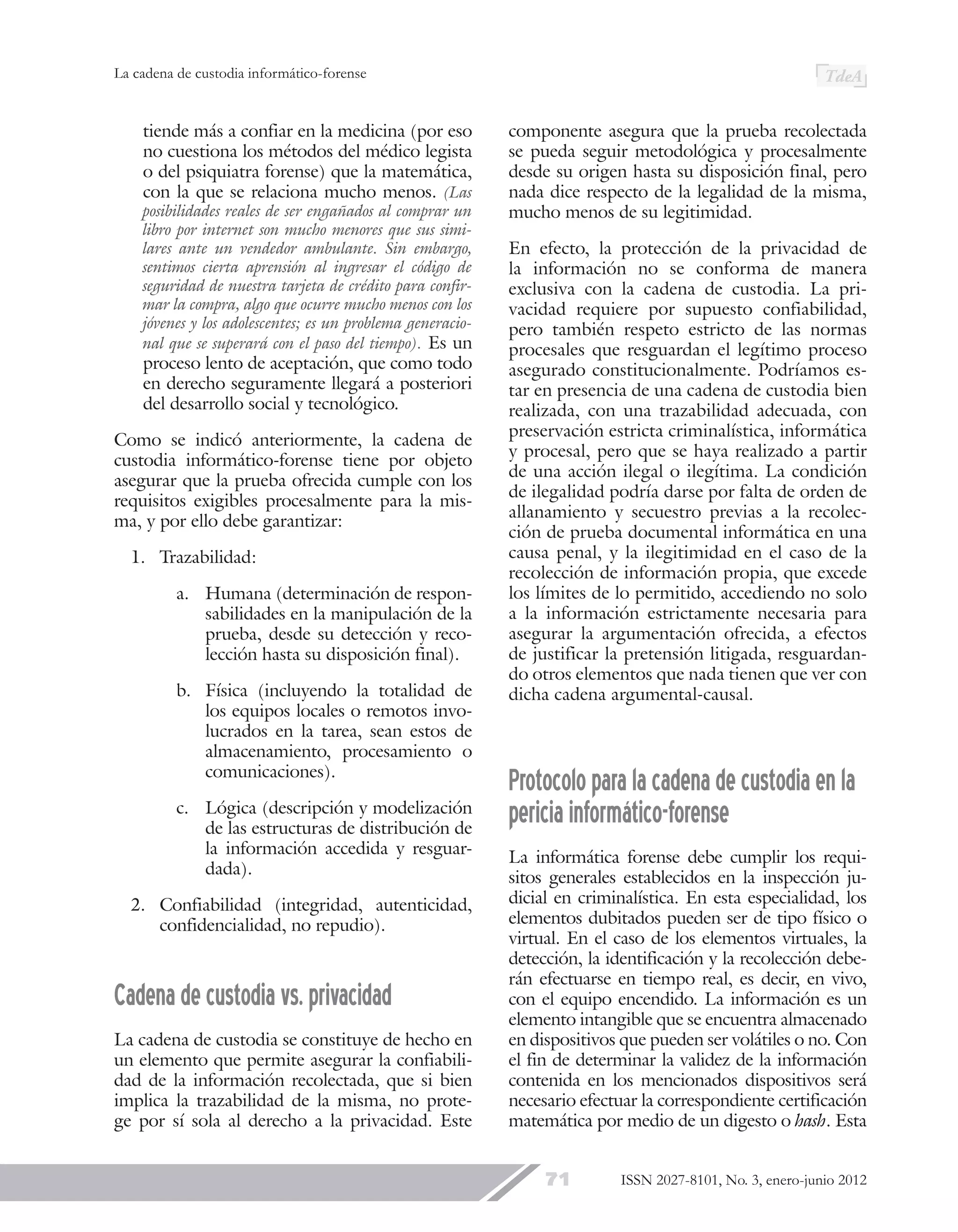 Cadena de Custodia | PDF