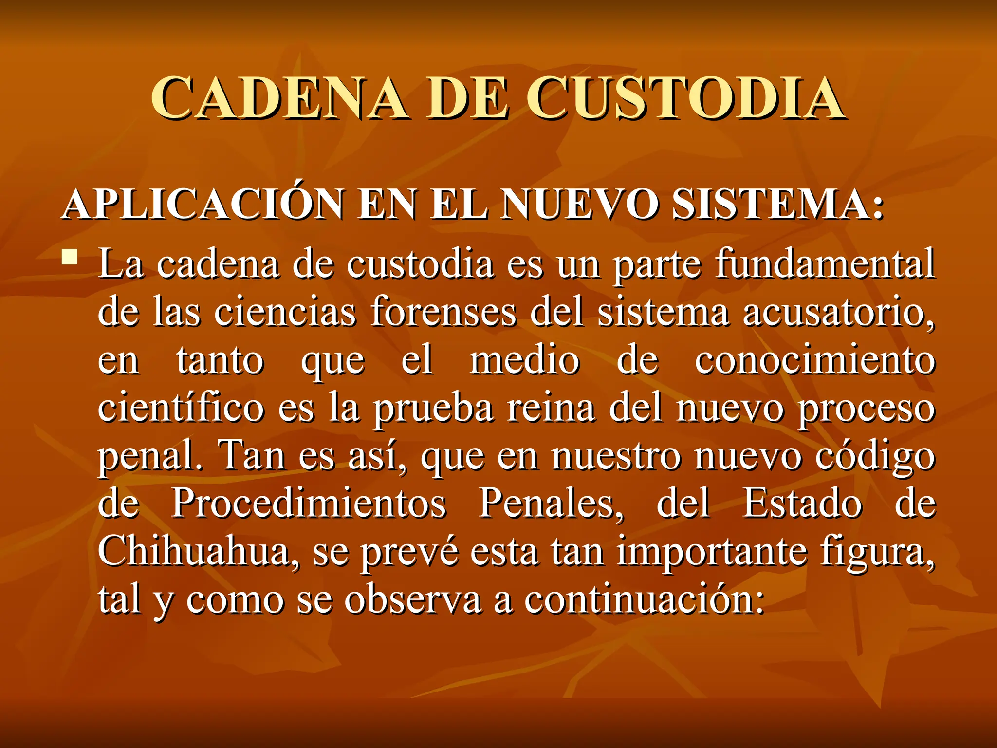 CADENA_DE_CUSTODIA (2).ppt CIENCIAS FORENSES | PPT