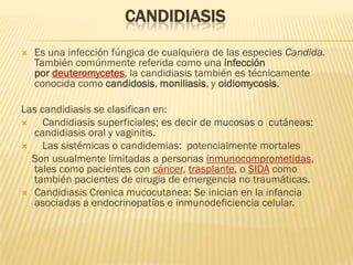 Cadena epidemiológica Candidiasis | PPTX