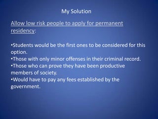 Solving The Immigration Issue | PPTX