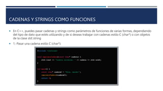 Cadenas y/o strings | PPTX