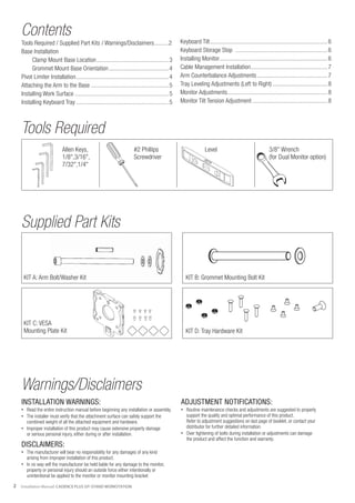 Cadence plus installation manual | PDF