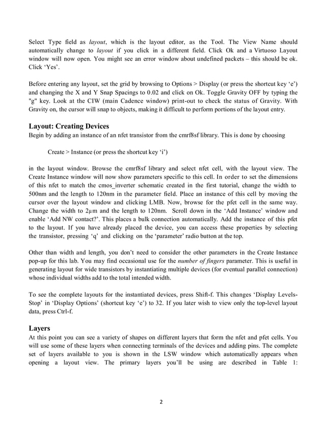 Cadence tutorial lab_2_f16 | PDF