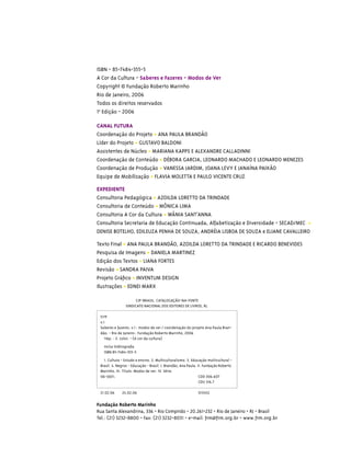 Caderno1 modos dever - a cor da cultura | PDF