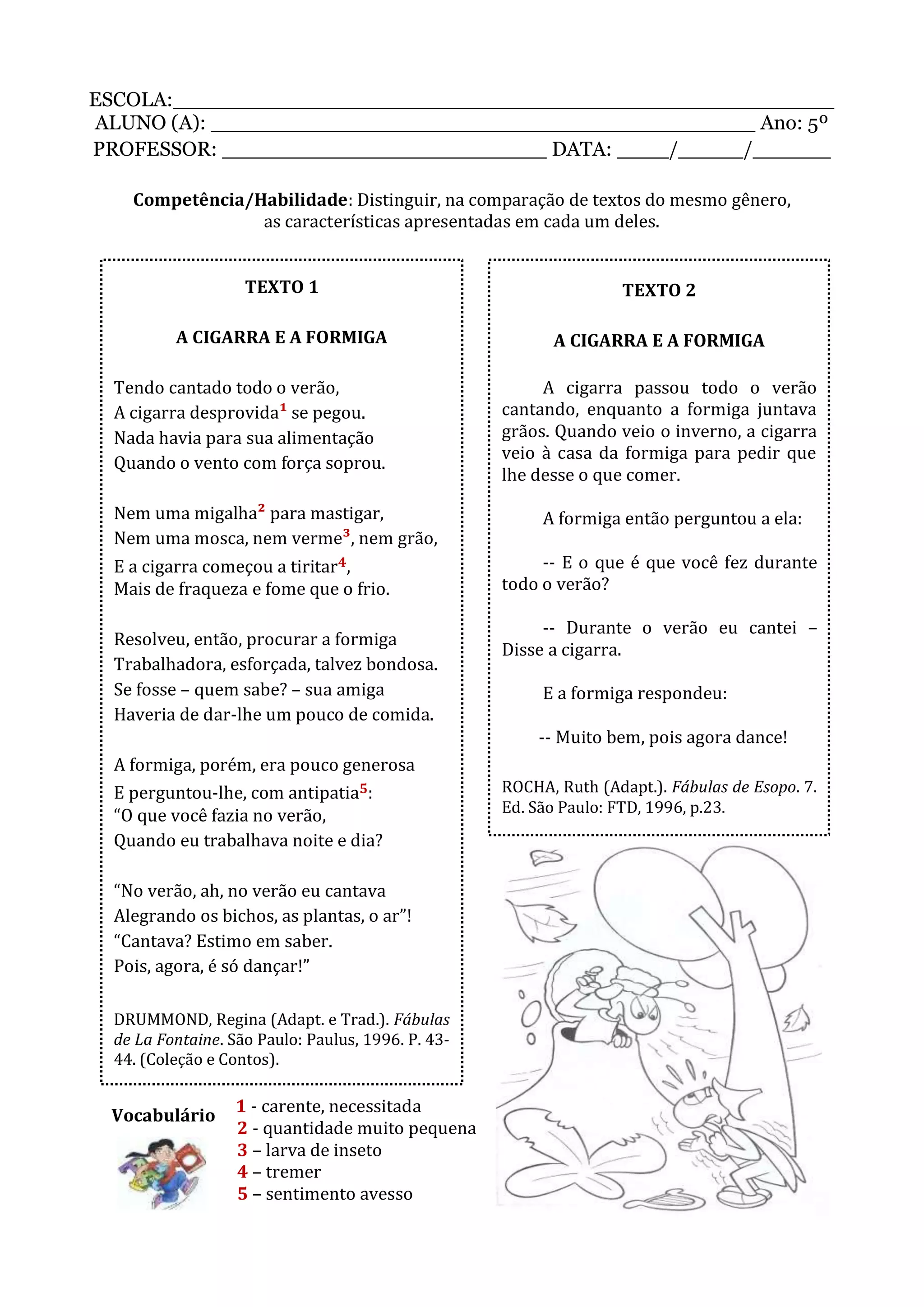 Caderno de atividade - 5º ano - Programa Primeiros Saberes da Infância ...
