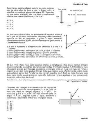 Caderno de provas SSA 2 UPE - 1º dia | PDF