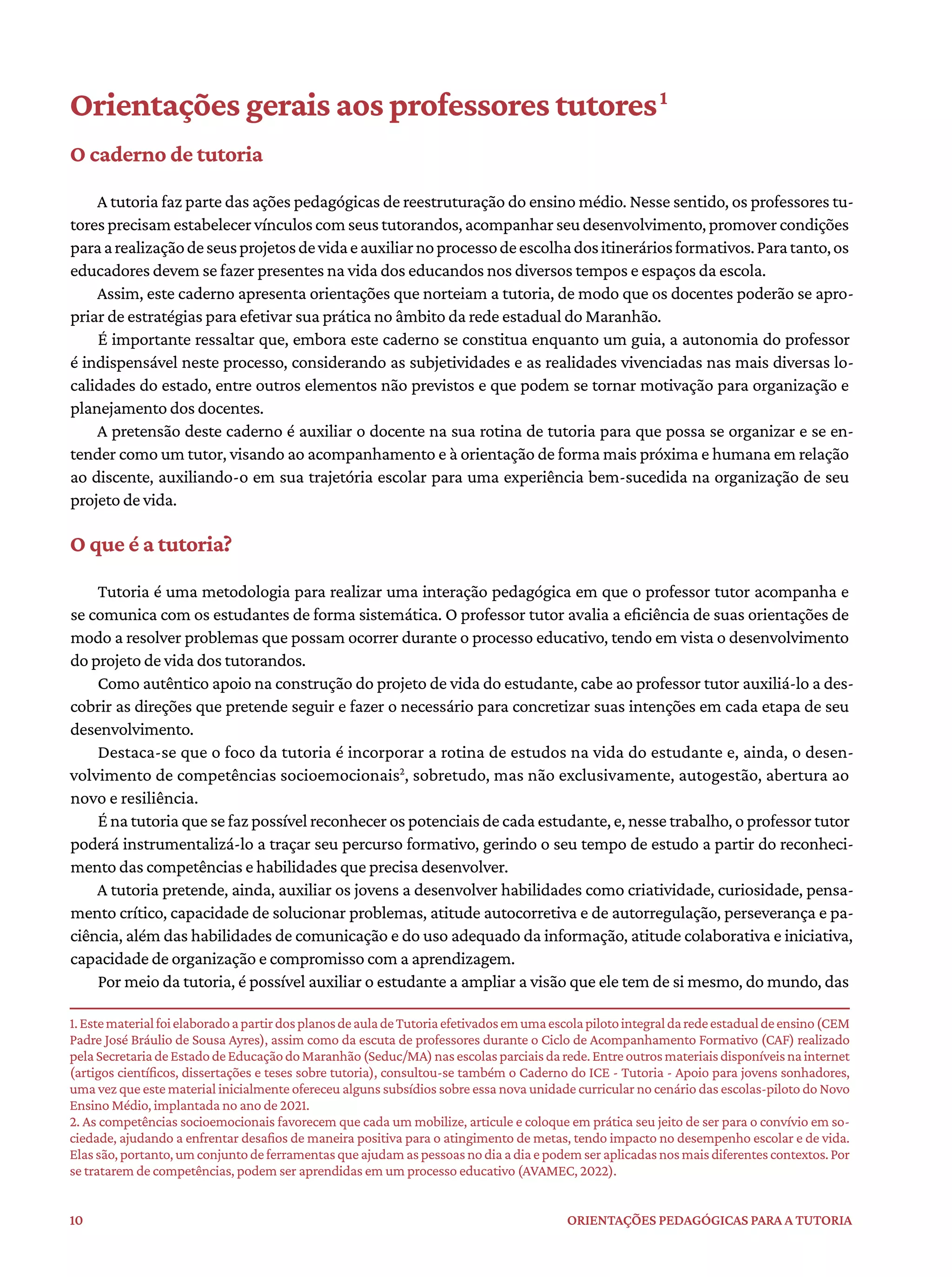 Caderno De Tutoria Pdf