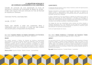 Trabalho Final de Graduação - Arquitetura Modular - Caderno Resumo | PDF