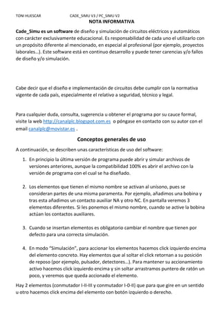 Cade simu manual de funcionamiento2 | PDF