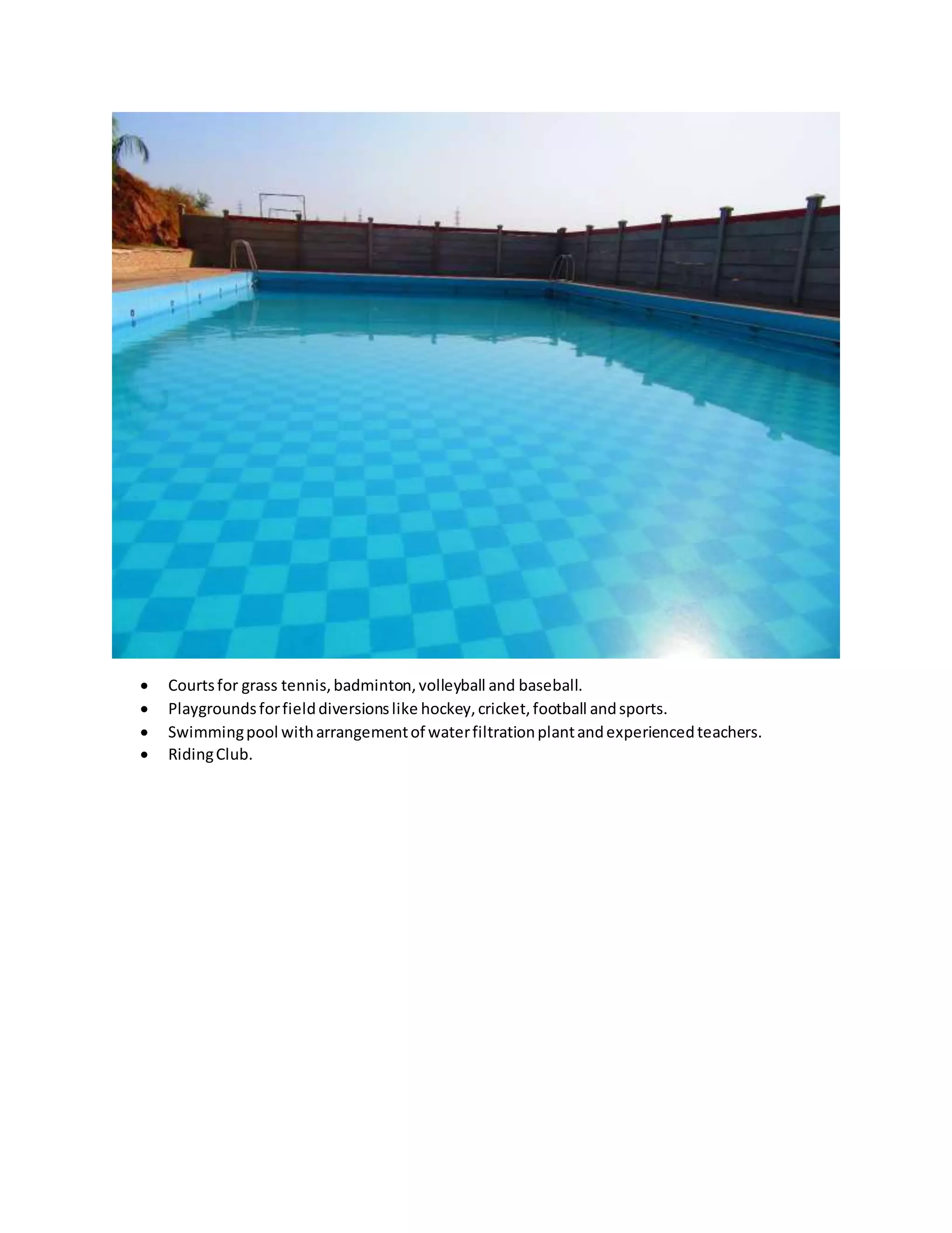 Cadet college facilities lunch swimming pool | PDF